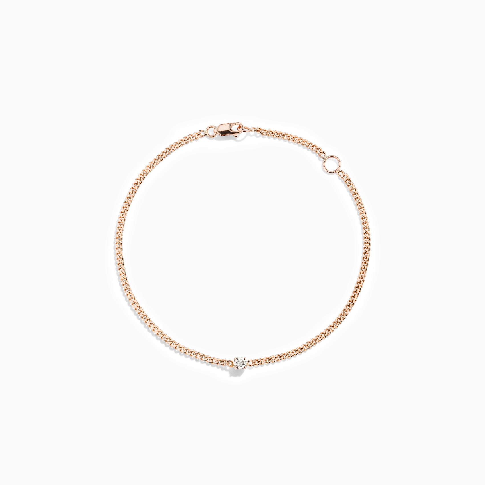 Single Diamond Chain Bracelet