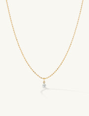 Pierced Diamond Ball Chain Necklace